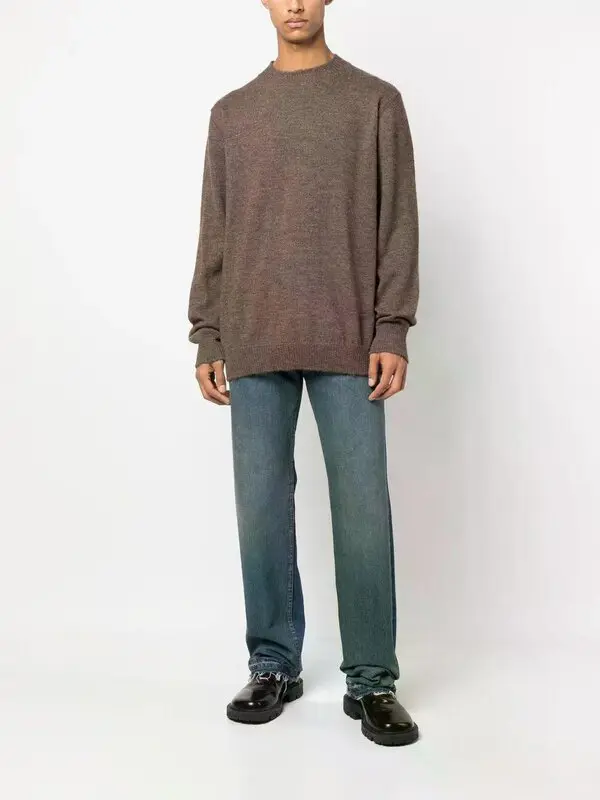MAISON MARGIELA Crew-neck Alpaca-blend Jumper - Brown