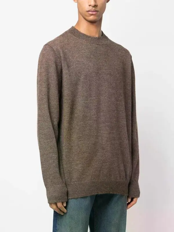 MAISON MARGIELA Crew-neck Alpaca-blend Jumper - Brown