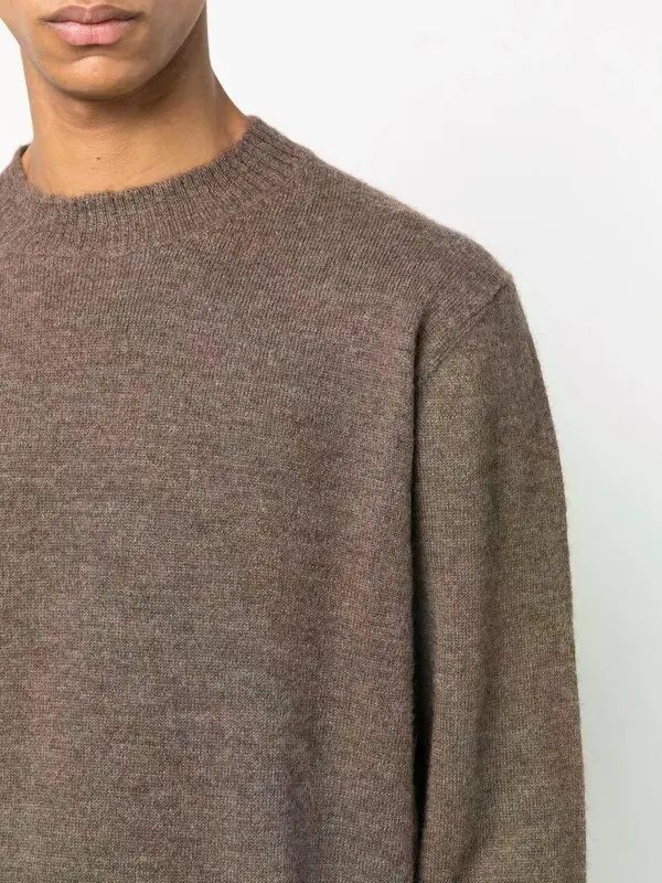 MAISON MARGIELA Crew-neck Alpaca-blend Jumper - Brown
