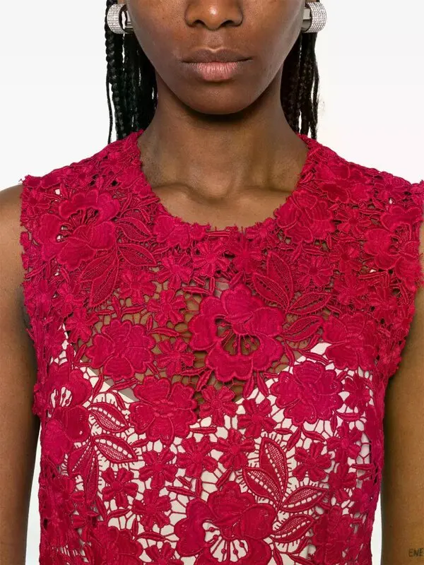 P.a.r.o.s.h Macramé Midi Dress