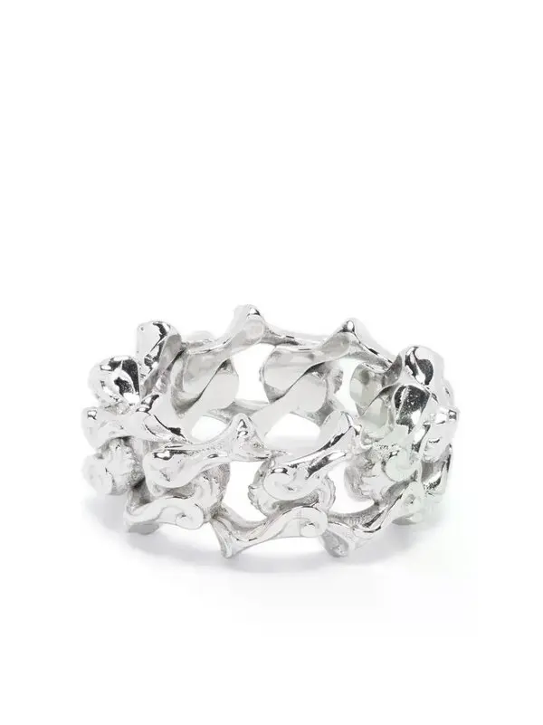Emanuele Bicocchi Arabesque Chain-link Ring - Silver