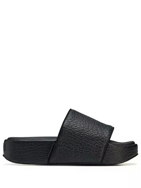 Y3 Pebbled Open-toe Slides - Black