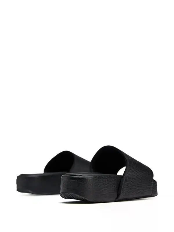 Y3 Pebbled Open-toe Slides - Black