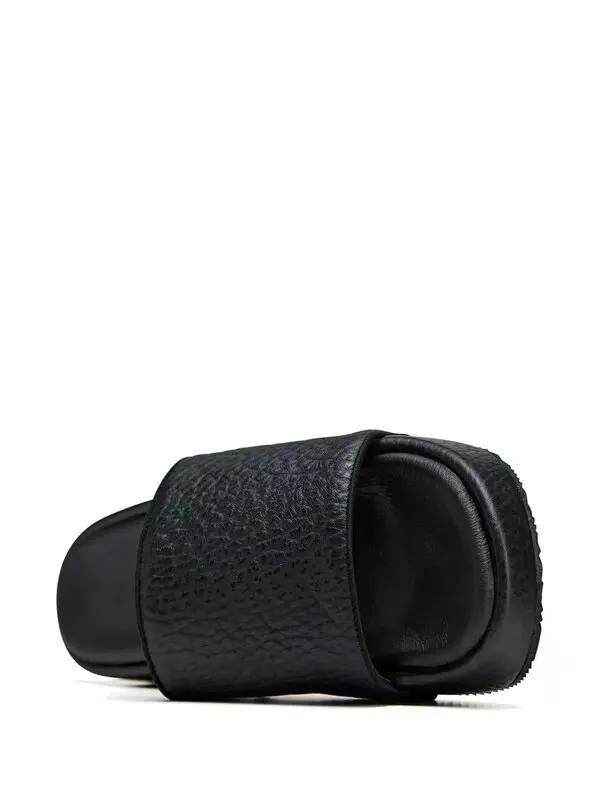 Y3 Pebbled Open-toe Slides - Black