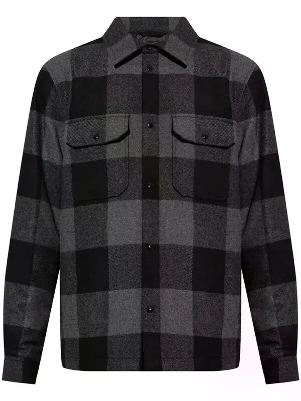Woolrich Check-pattern Wool Shirt - Grey
