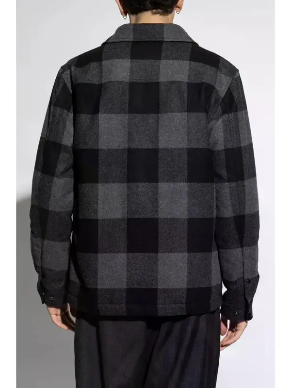 Woolrich Check-pattern Wool Shirt - Grey