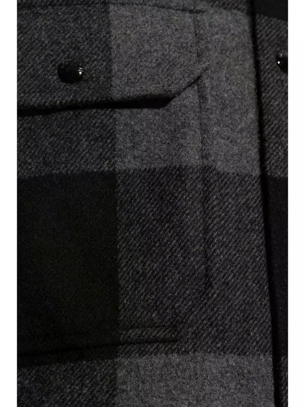 Woolrich Check-pattern Wool Shirt - Grey
