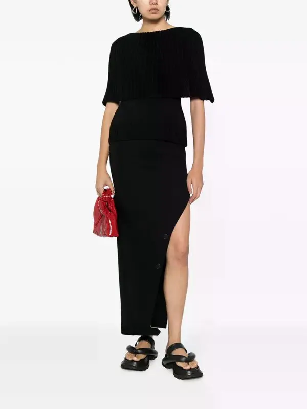 Monse High-waisted Cotton Midi Skirt