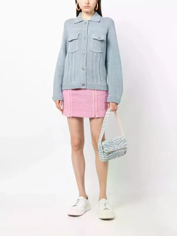 BARRIE Contrast-stitching Denim-effect Jacket