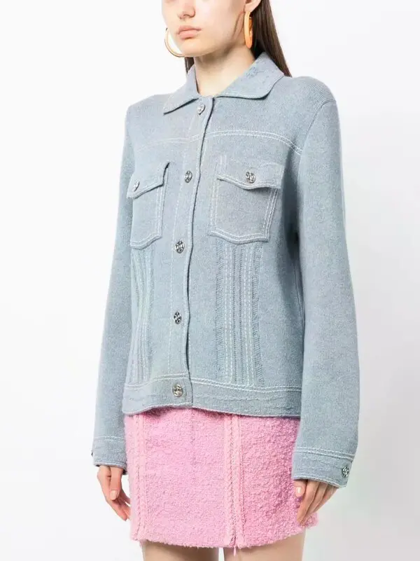 BARRIE Contrast-stitching Denim-effect Jacket
