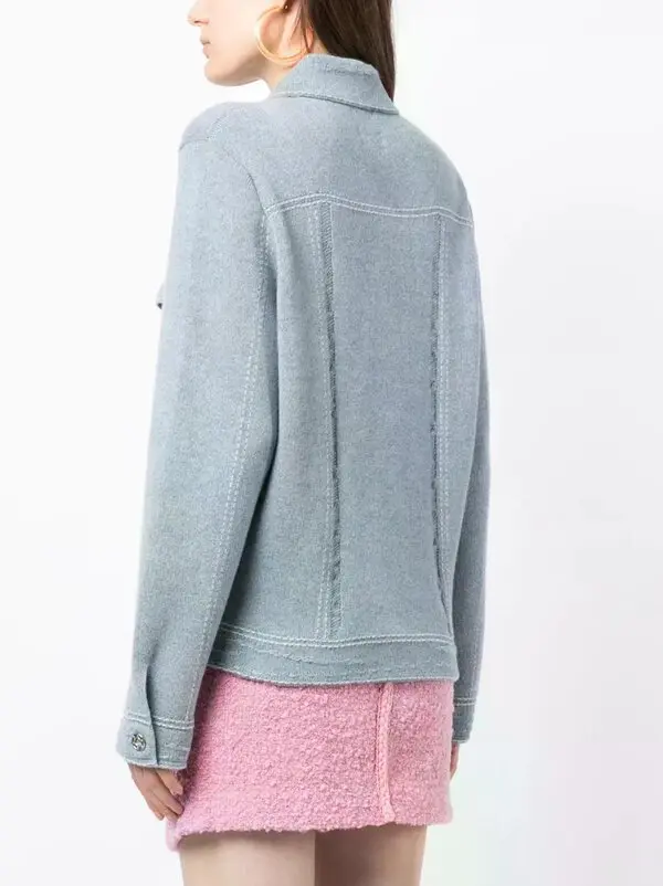 BARRIE Contrast-stitching Denim-effect Jacket