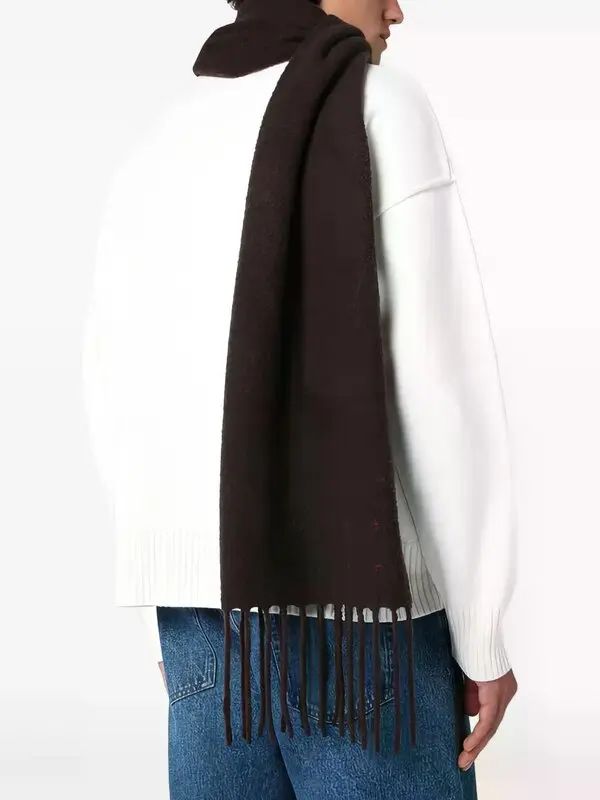 Destin Fringed Scarf - Brown