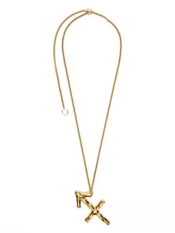 JIL SANDER Zodiac-sign Pendant Necklace - Gold