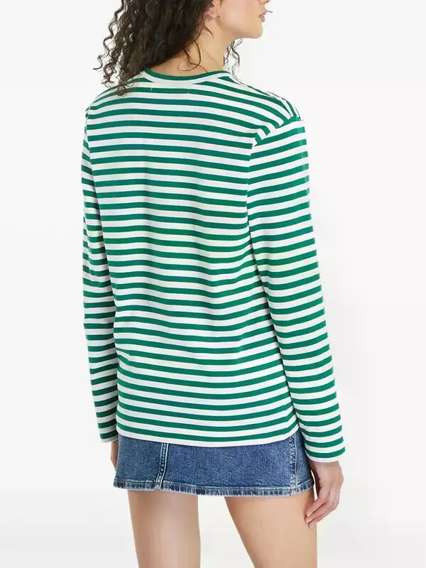 Play Comme Des Garcon Logo-patch Cotton T-shirt - Green
