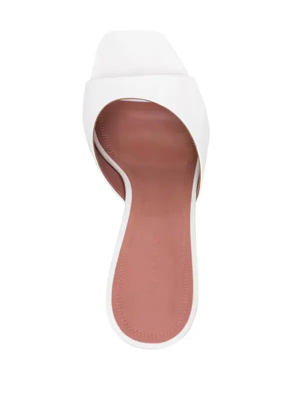 Amina Muaddi Leather Heeled Sandals