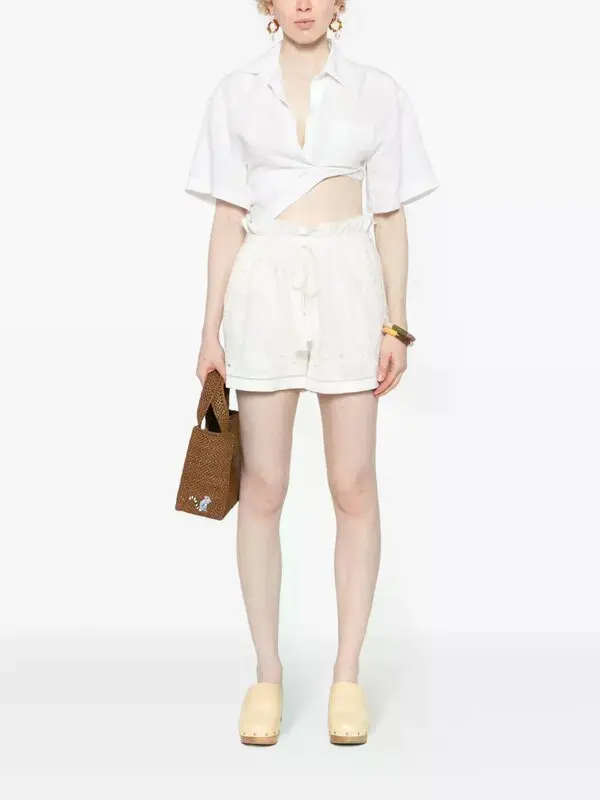TWINSET Broderie-anglaise Paperbag Shorts
