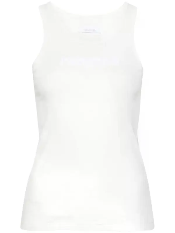 Rabanne Logo-patch Ribbed Tank Top