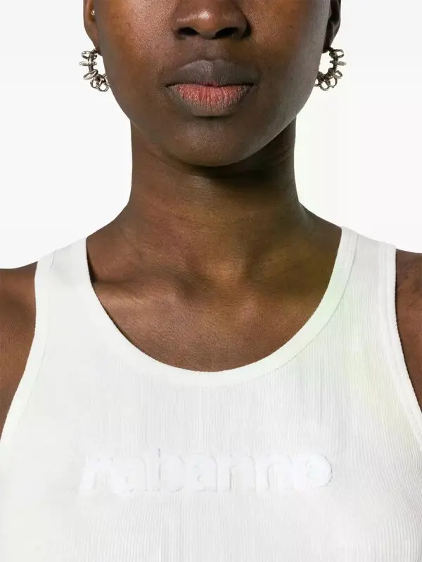 Rabanne Logo-patch Ribbed Tank Top
