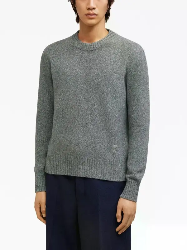 AMI Paris Cashmere-blend Crew-neck Jumper