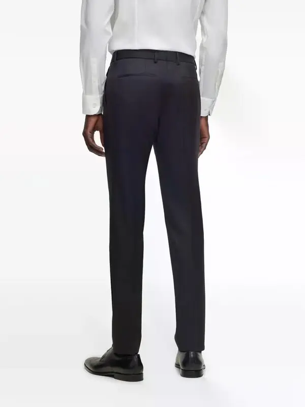 BOSS Straight-leg Cool Wool Trousers