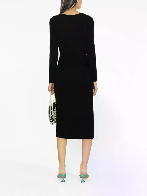 Alberta Ferretti Draped Midi Dress