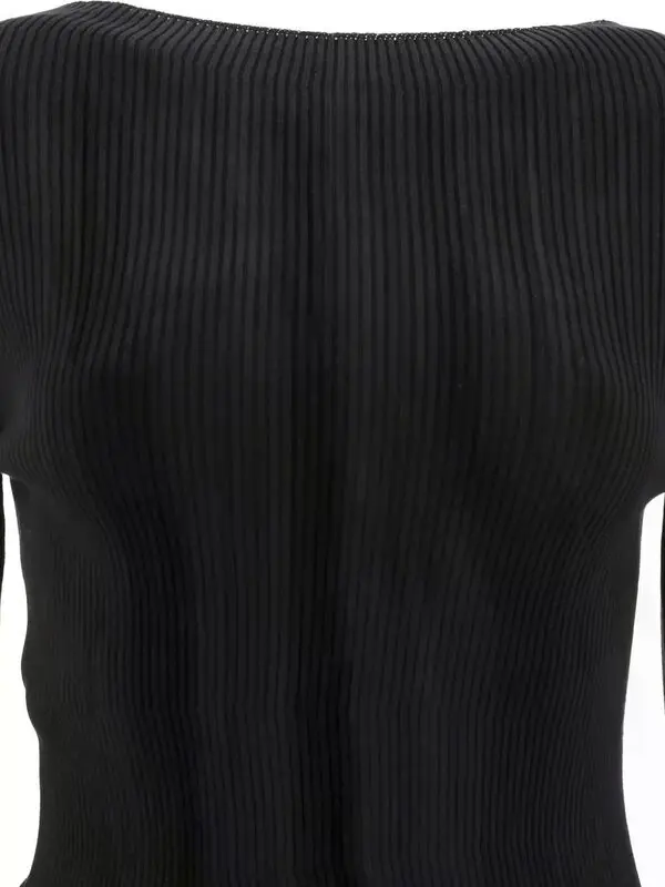 Rick Owens Ribbed Knit Asymmetric Top