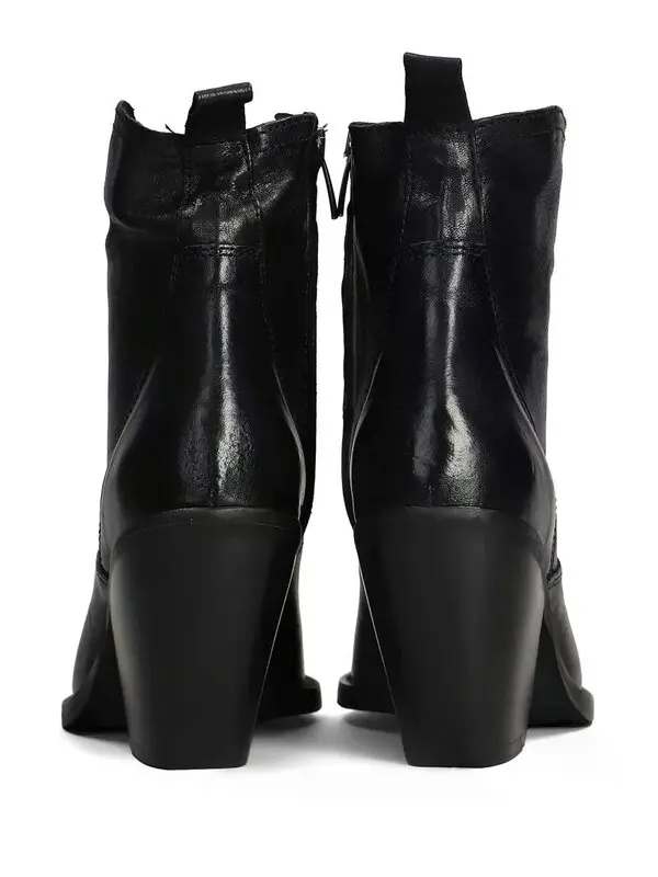 METISSE Leather High Block Heel Boots