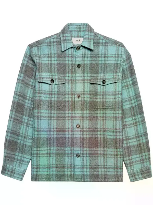 AMI Paris Maxi Checked Overshirt