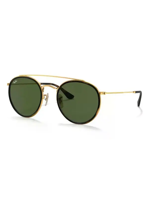 Ray-ban Double-bridge Round-frame Sunglasses - Black