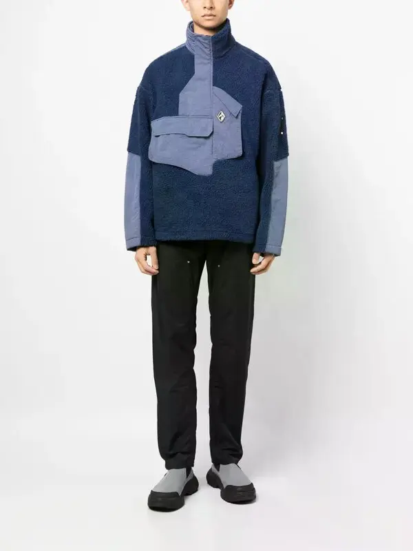 A-COLD-WALL* Bonded Axis Panelled Fleece Jacket - Blue