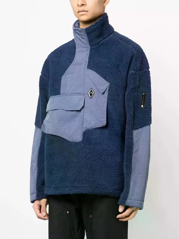 A-COLD-WALL* Bonded Axis Panelled Fleece Jacket - Blue
