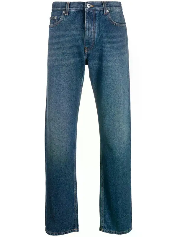 Off-White Stonewashed Straight-leg Jeans - Blue