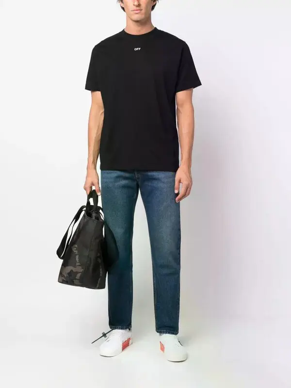 Off-White Stonewashed Straight-leg Jeans - Blue