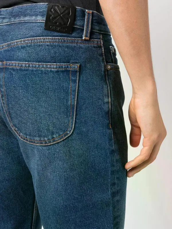 Off-White Stonewashed Straight-leg Jeans - Blue