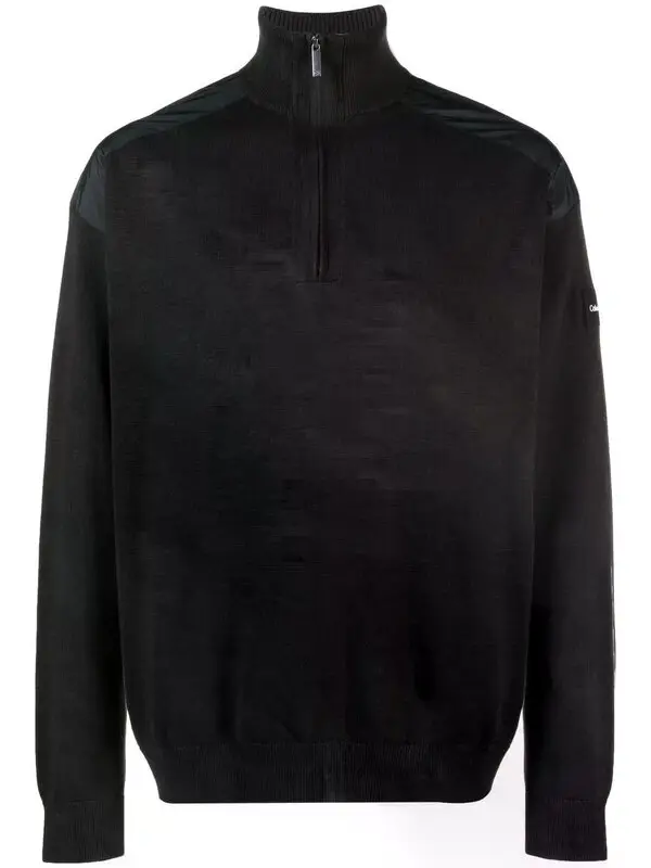 Calvin Klein Cotton-blend Quarter-zip Jumper