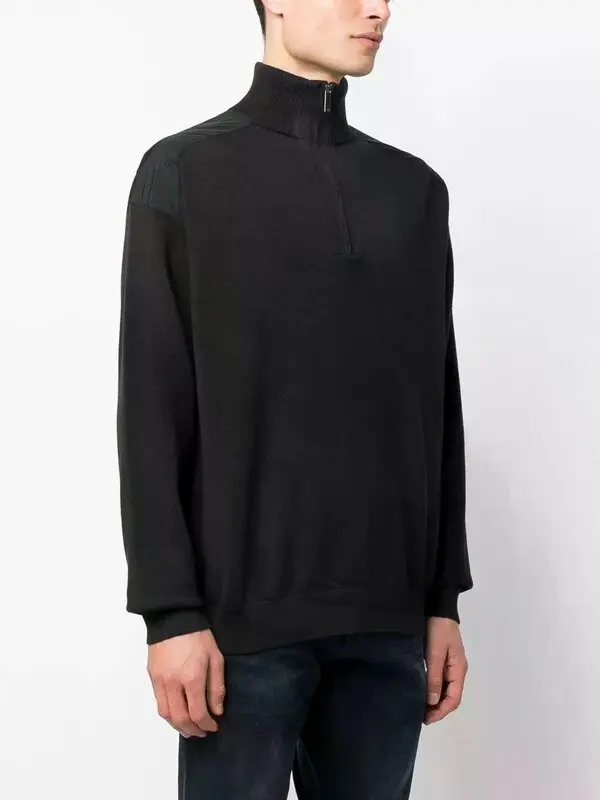 Calvin Klein Cotton-blend Quarter-zip Jumper