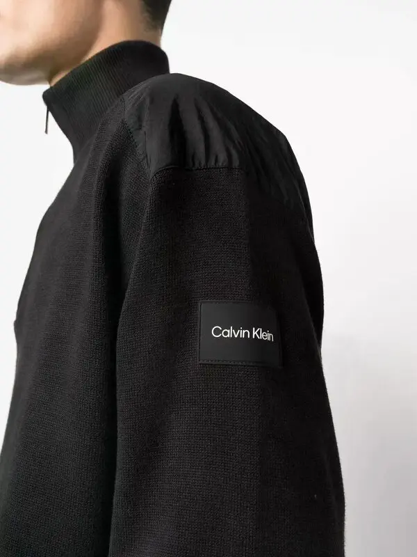 Calvin Klein Cotton-blend Quarter-zip Jumper