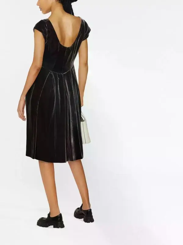 Aspesi Velvet-effect Cap-sleeve Dress