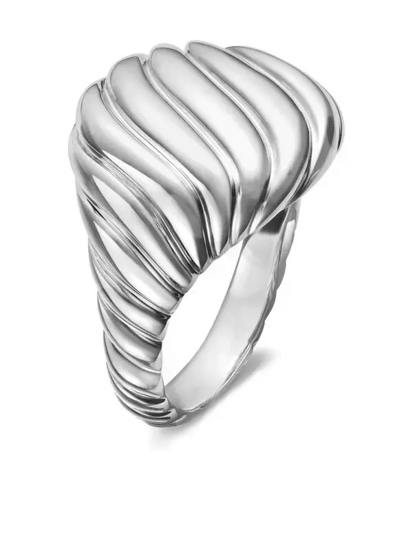 David Yurman Sterling Sculpted Cable Pinky Ring - Silver
