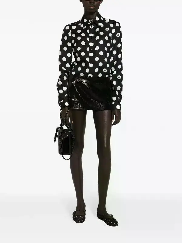 Dolce & Gabbana Polka-dot Silk Twill Shirt