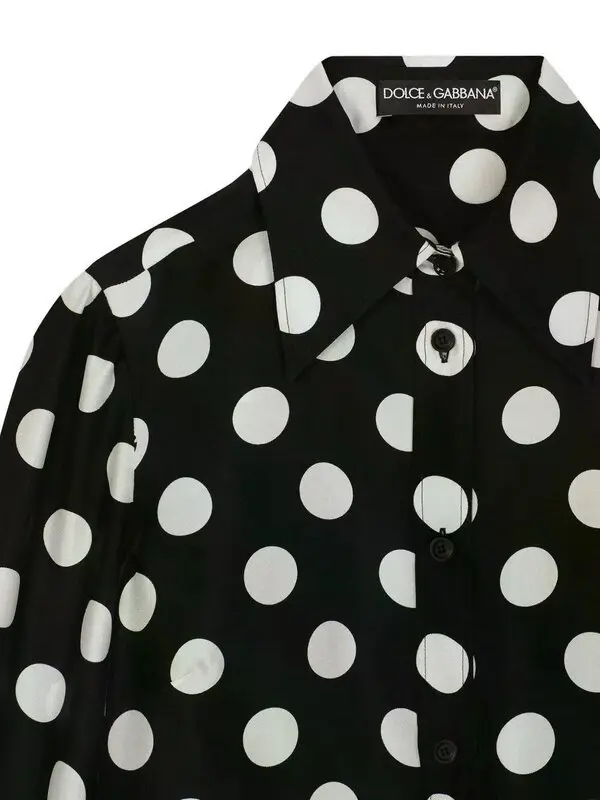 Dolce & Gabbana Polka-dot Silk Twill Shirt