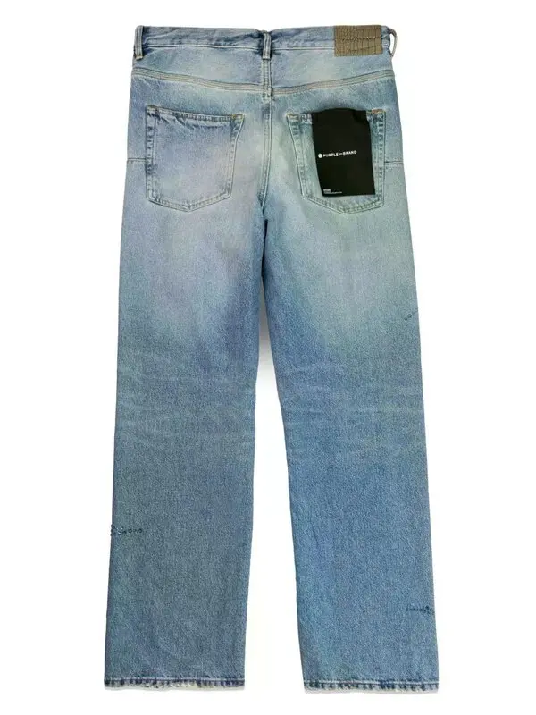 PURPLE BRAND Rhinestone-embellished Straight-leg Jeans