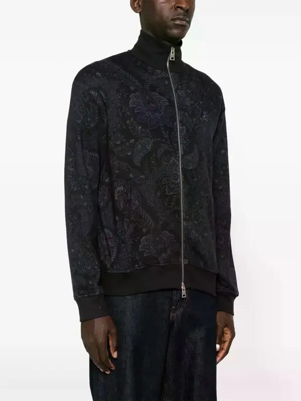 Etro Paisley-print Zip-up Sweatshirt