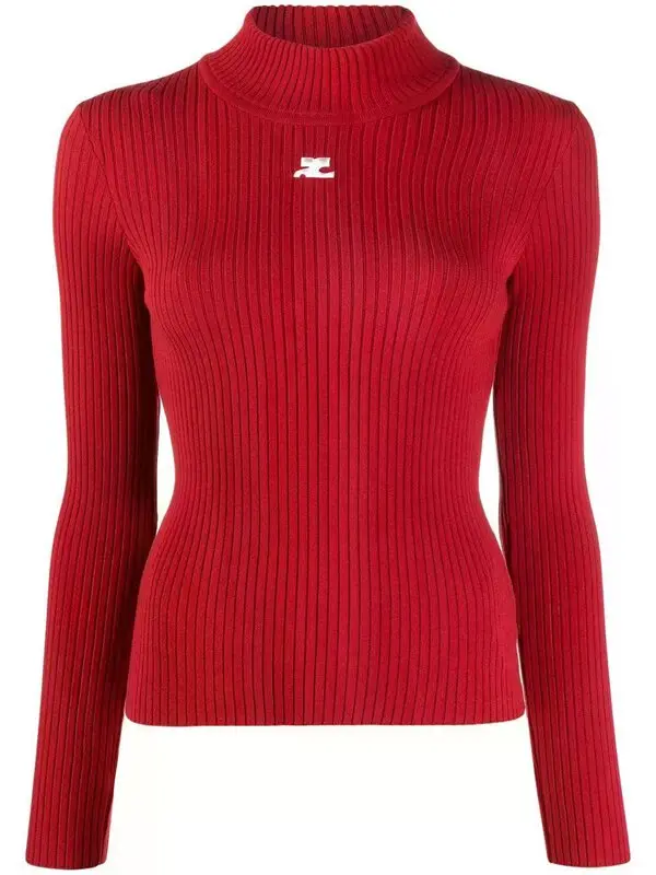 COURREGES Reedition Ribbed Sweater - Red