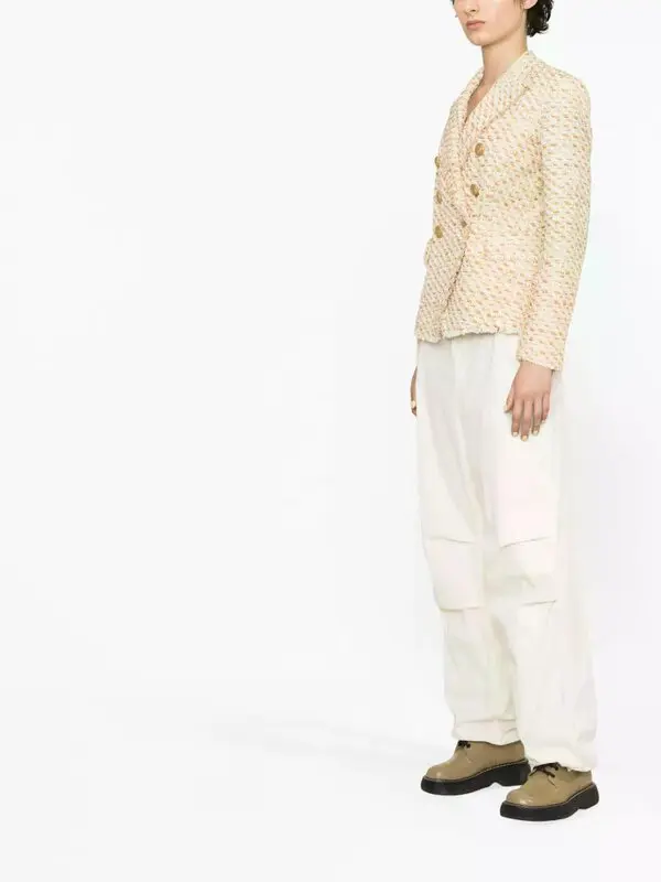 Balmain Double-breasted Tweed Blazer - Neutrals