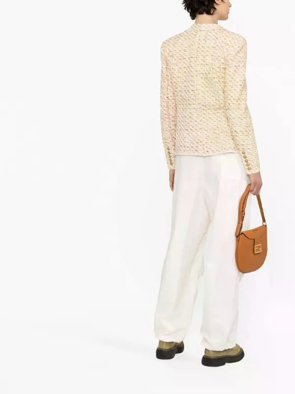Balmain Double-breasted Tweed Blazer - Neutrals