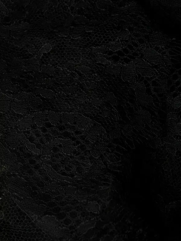 Carine Gilson Tulle Illusion Robe With Lace Appliqu