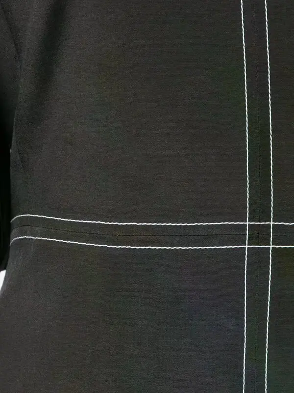 Goen.j Topstitching Puff-sleeve Blouse
