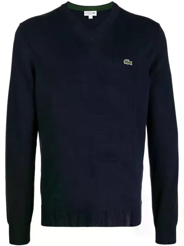 Lacoste Logo-embroidered Fine-ribbed Jumper