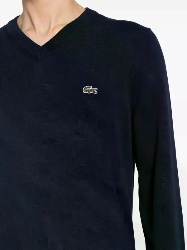Lacoste Logo-embroidered Fine-ribbed Jumper